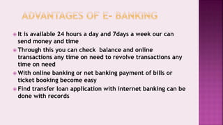 E-Banking services | PPTX