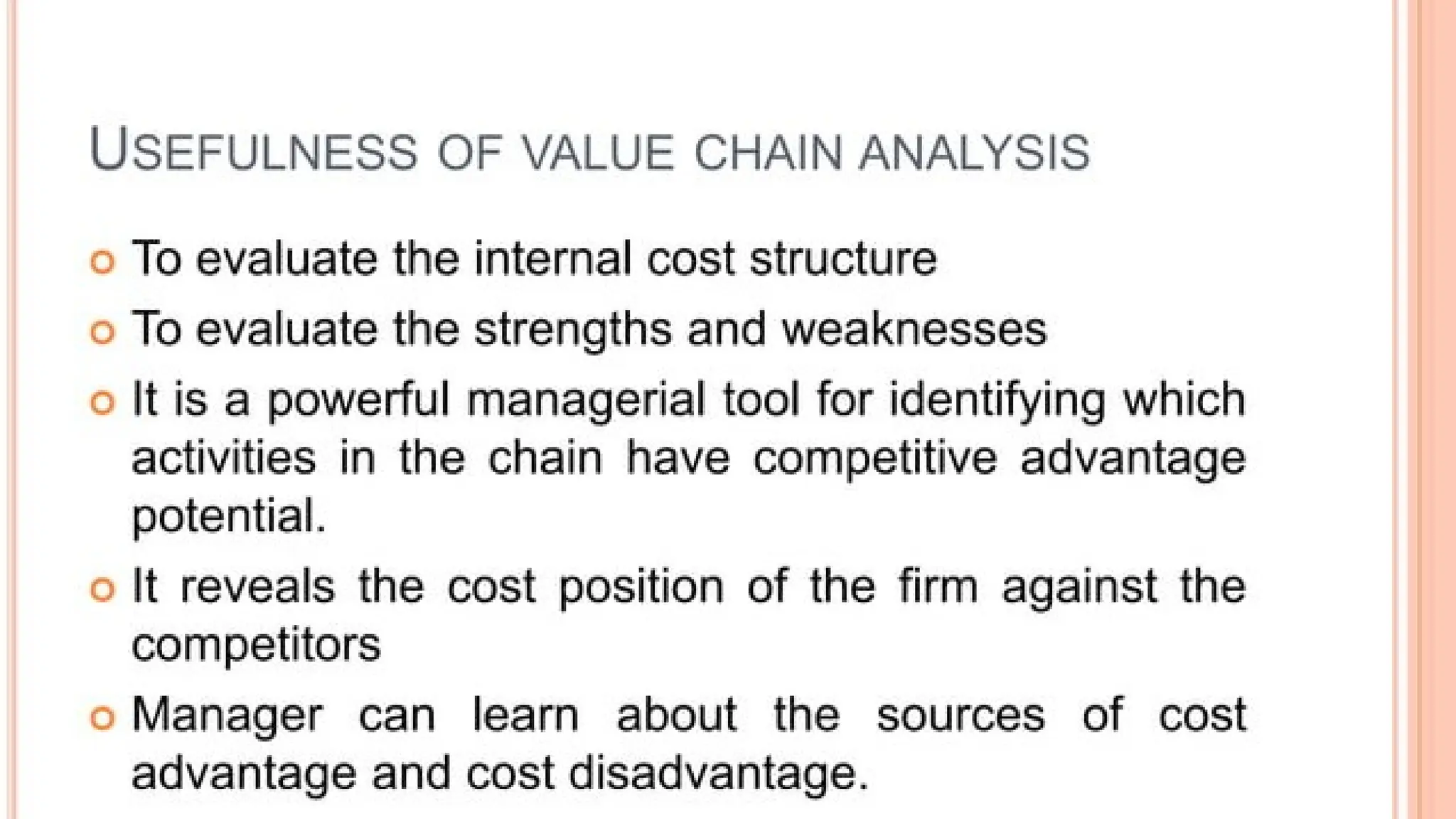 The Value Chain and Swot Analysis Systems | PPTX