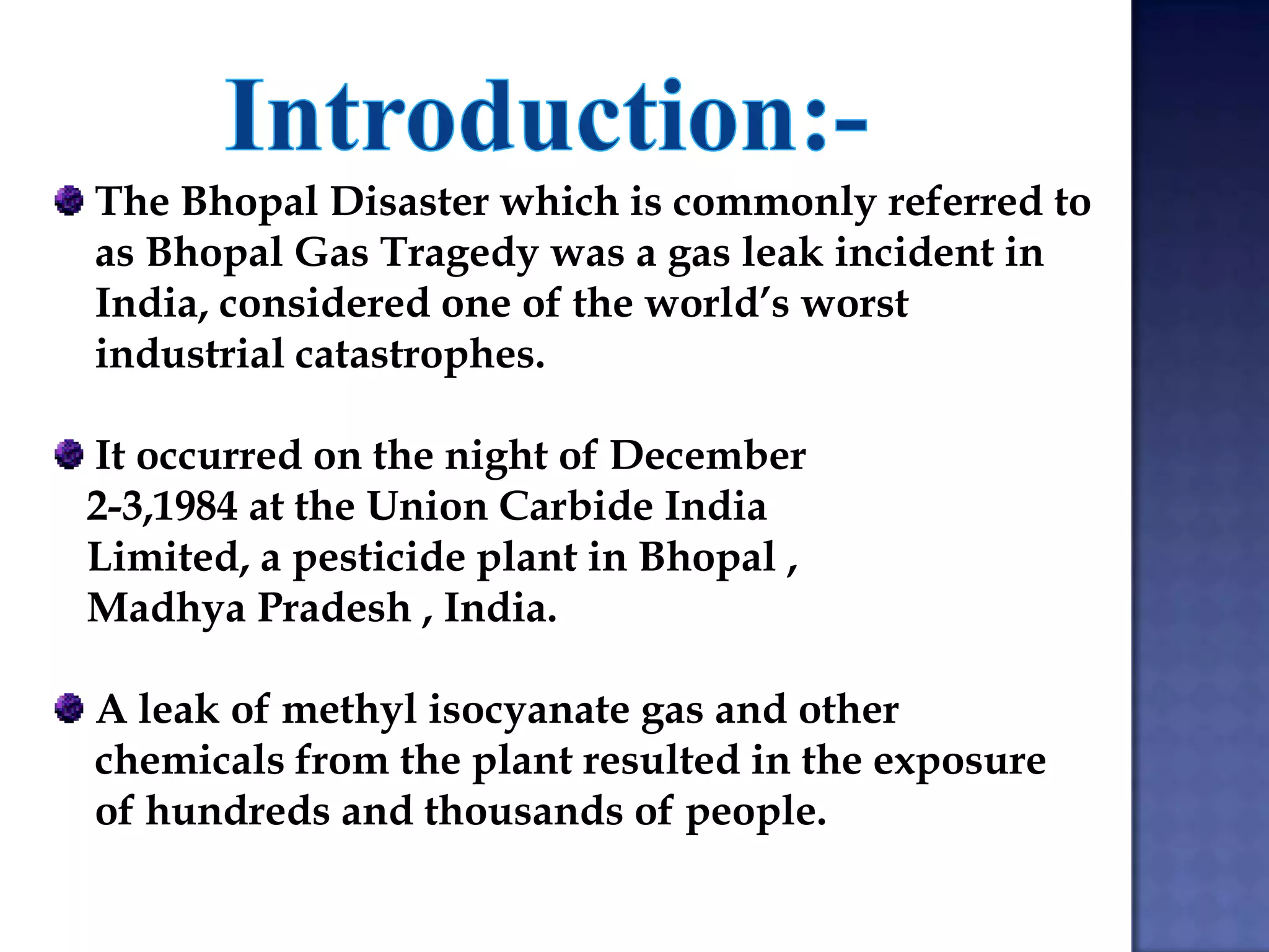Bhopal Disaster | PPTX