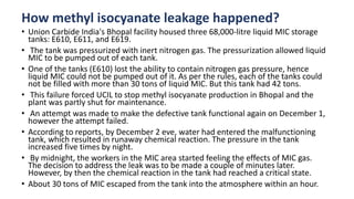 Bhopal disaster (ucil) | PPTX