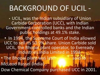 Bhopal gas tragedy ! :) | PPTX