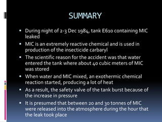 World's Worst Industrial Disaster | PPT