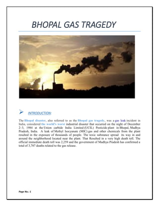 Bhopal gas tragedy | PDF