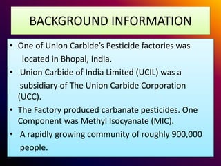 Bhopal_Presentation_Barker. the gas and issue | PPTX | Injuries ...