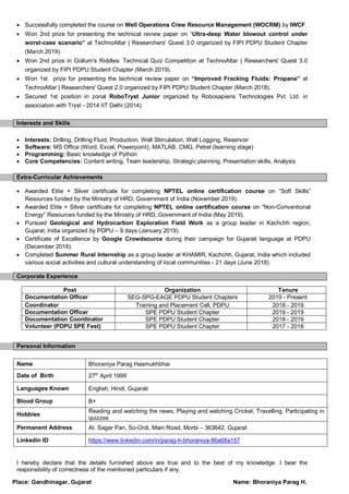 Bhoraniya parag H. CV | PDF