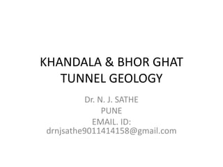 Bhor Ghat Geology.ppt | Geology | Science