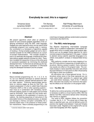 Everybody be cool, this is a ROPpery - White paper | PDF | Programming Languages | Computing
