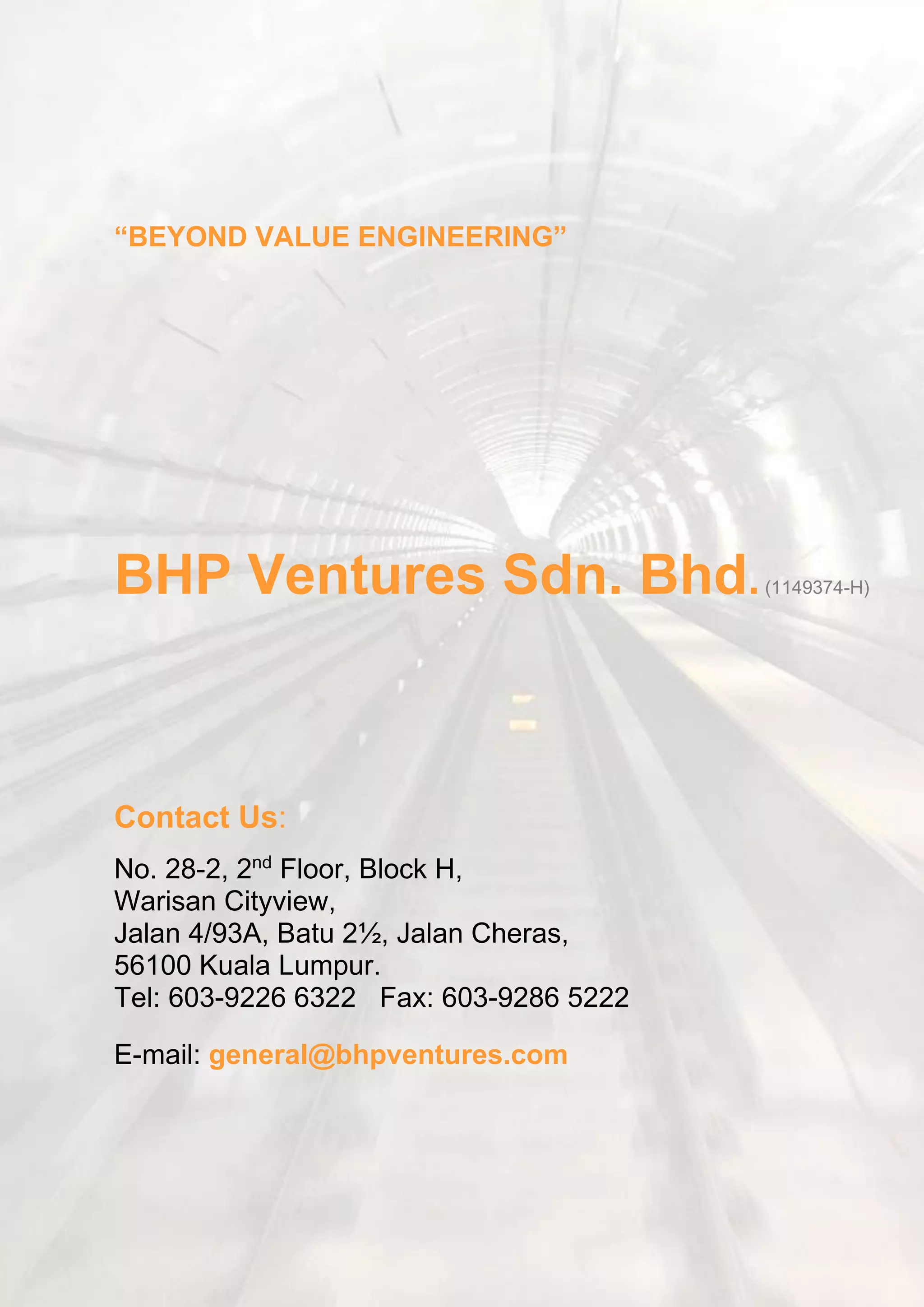 Bhp ventures sdn bhd capabilities statement 2019 | PDF