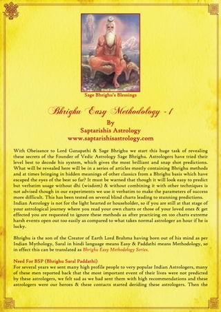 Bhrighu saral paddathi-1 | PDF