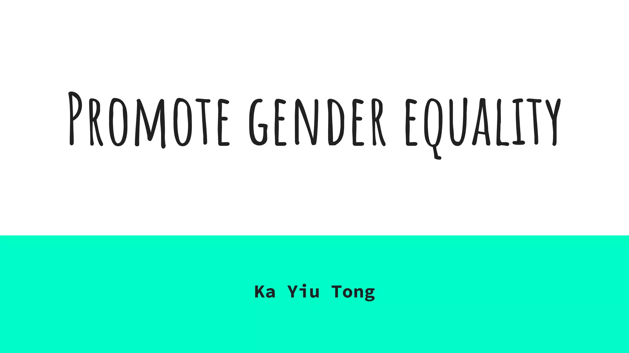 Promote gender equality | PPTX