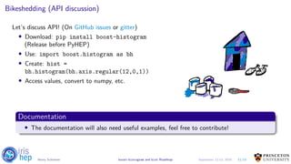 IRIS-HEP Retreat: Boost-Histogram Roadmap | PDF