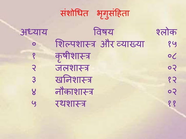 Bhrugu shilp samhita | PPT