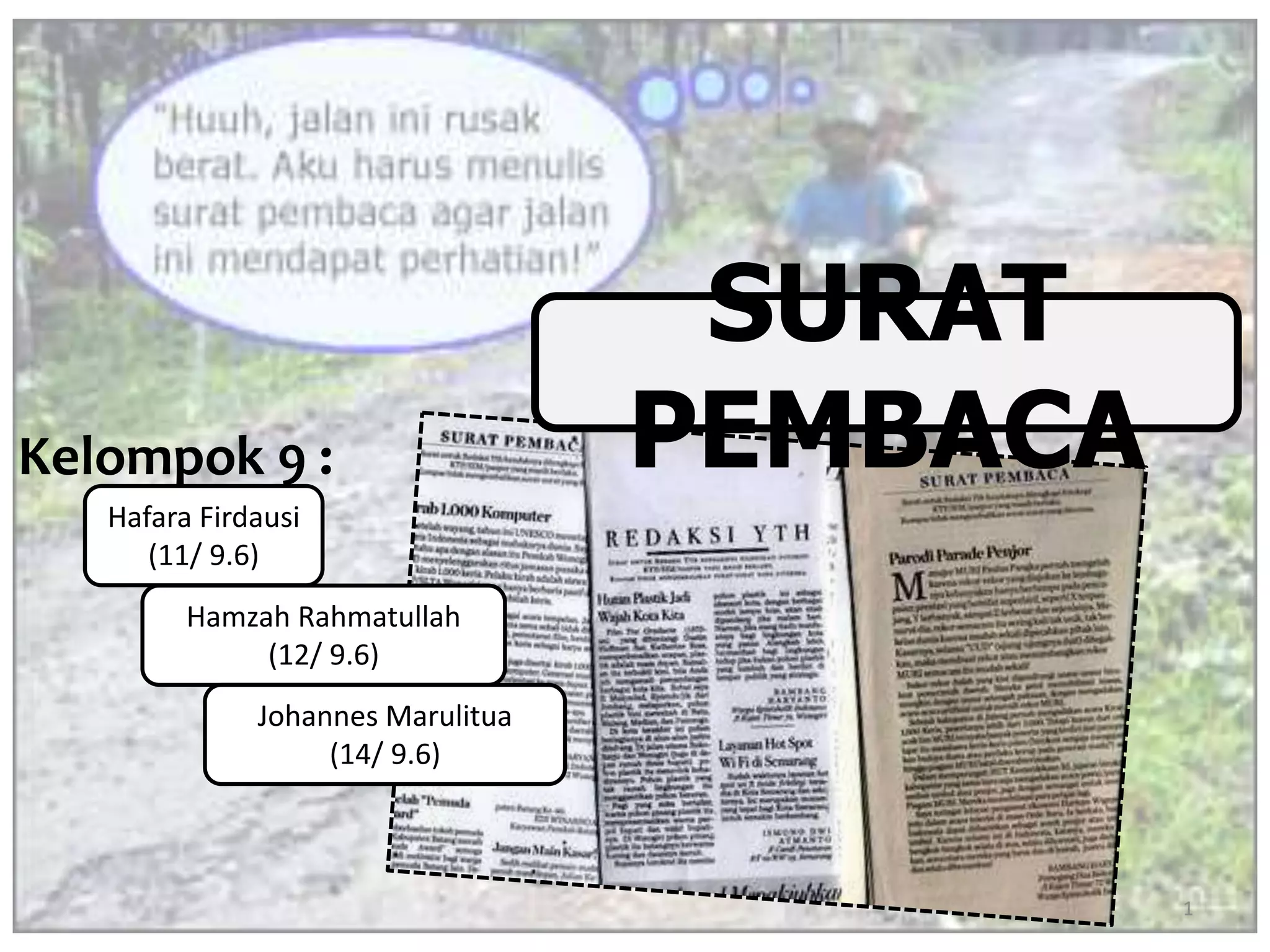 Bhs. indonesia - surat pembaca | PPTX