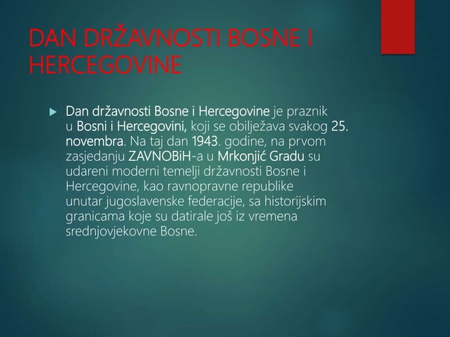 Bhs dan drzavnosti bi h tarik kerić ix-4 | PPT