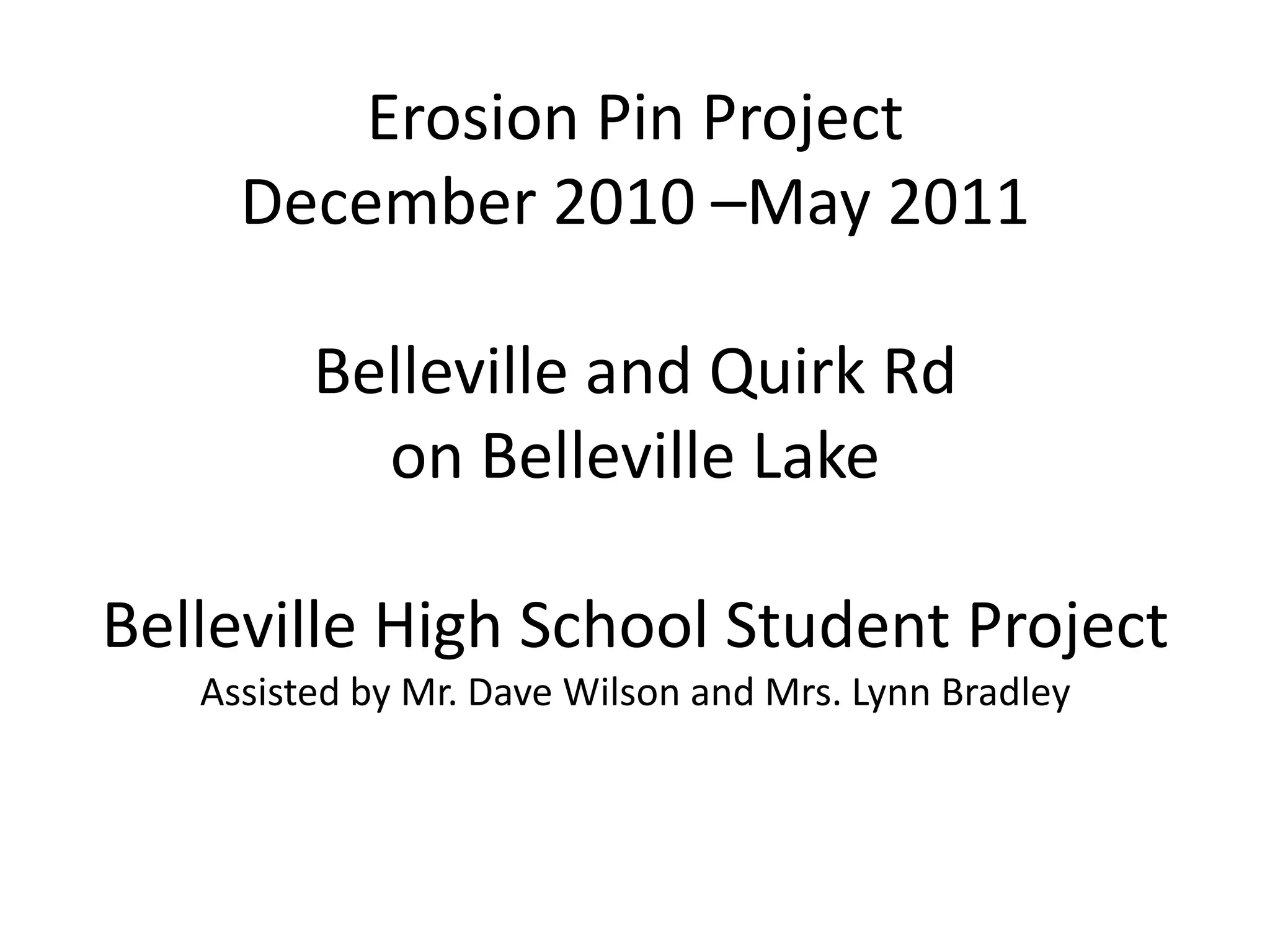 Bhs erosion pin project 1011 | PPT