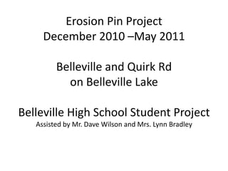 Bhs erosion pin project 1011 | PPT