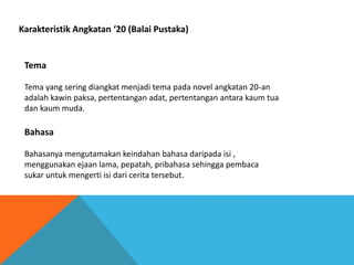 Mengenal karya pada Angkatan '20 | PPTX