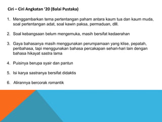 Mengenal karya pada Angkatan '20 | PPTX