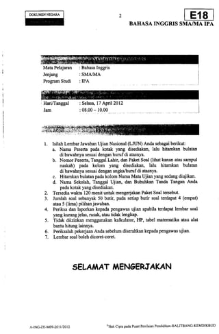 Bhs inggris 18 | PDF