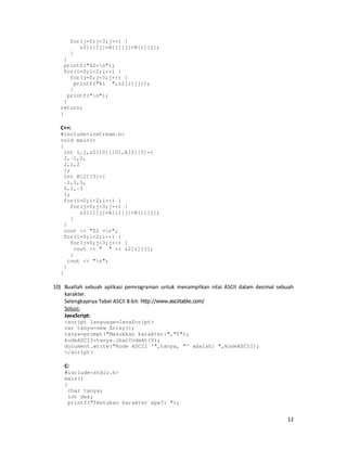 Bahasa Pemrograman dan Script | PDF