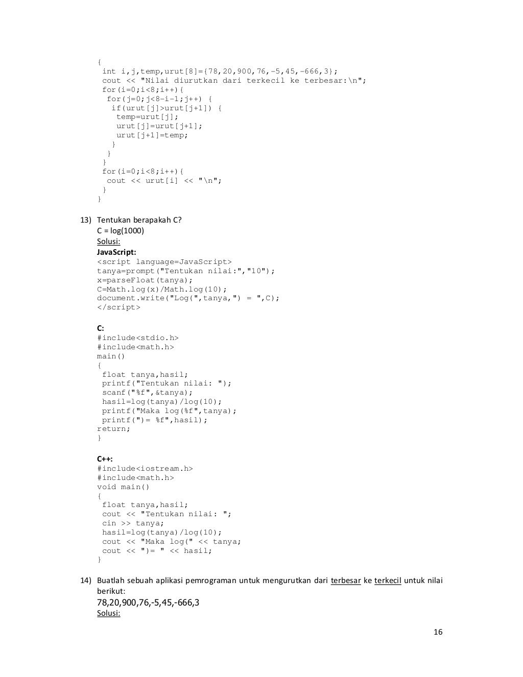 Bahasa Pemrograman dan Script