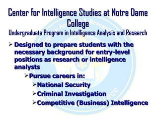 Strong National Intelligence Communities Enhance National Security: The ...