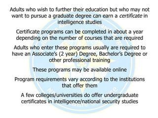 Strong National Intelligence Communities Enhance National Security: The ...