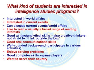 Strong National Intelligence Communities Enhance National Security: The ...