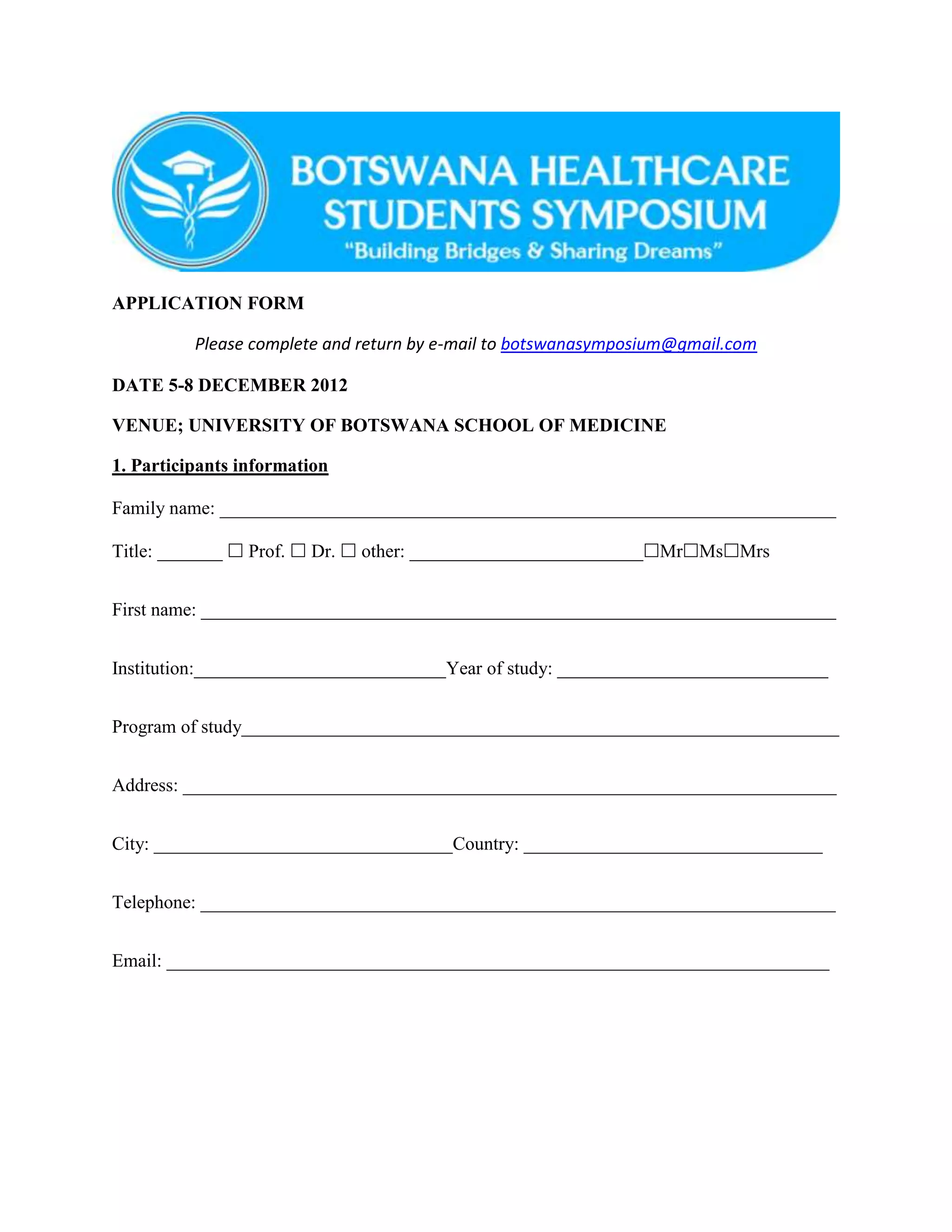 Bhss application form | DOCX | Business Expos & Conferences | Events