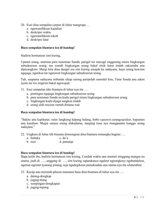 BHS. SUNDA_UM_2020 | PDF