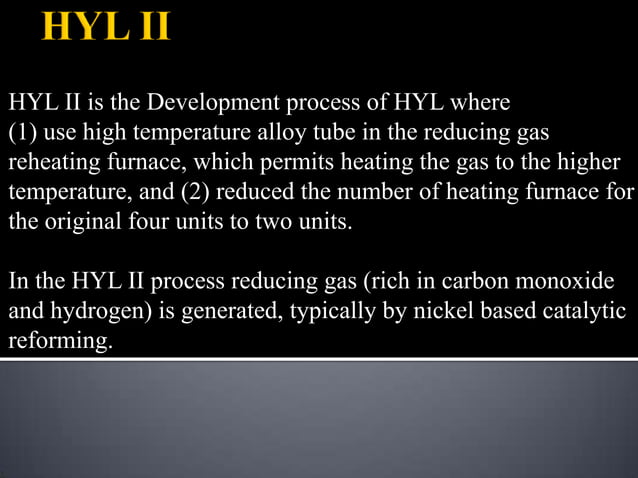 Seminar on HYL Process | PPTX