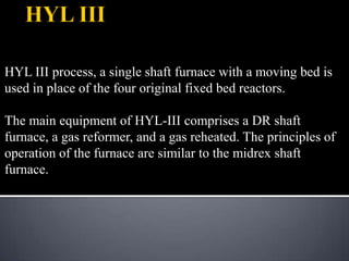 Seminar on HYL Process | PPTX