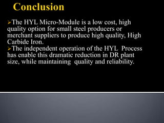 Seminar on HYL Process | PPTX