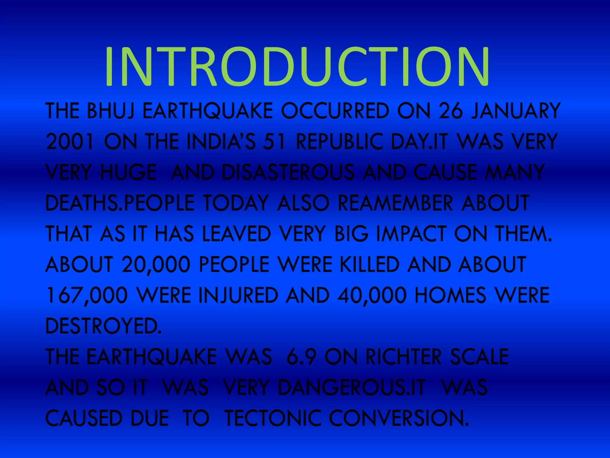 Bhuj earthquake | PPTX