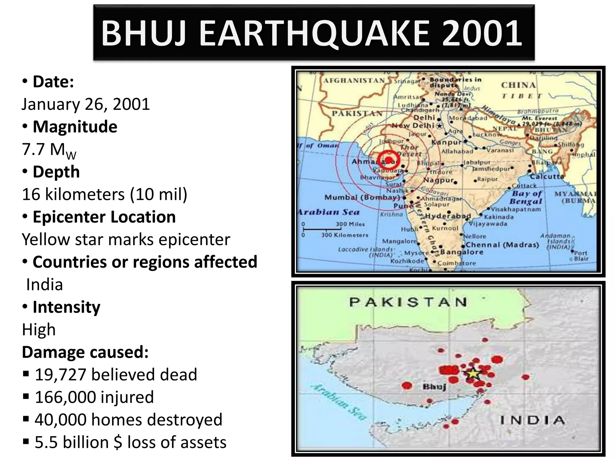 Bhuj earthquake 2001 | PPTX