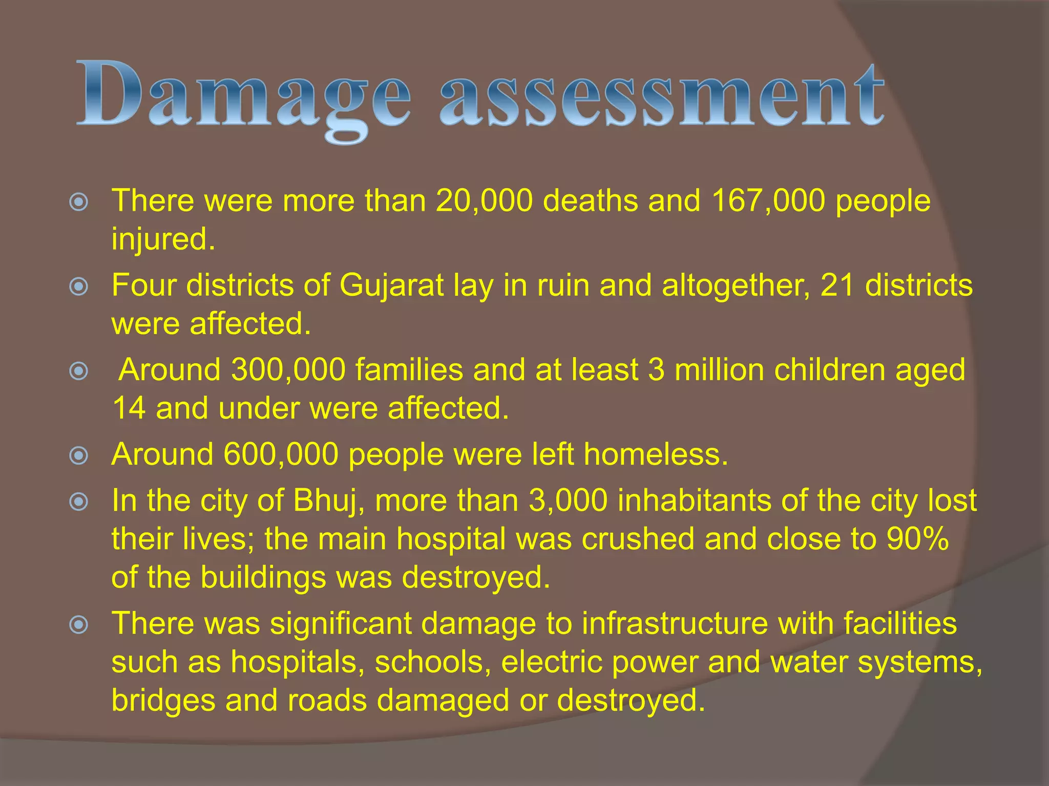 Case Study: Bhuj earth quake 26 th january 2001 | PPT