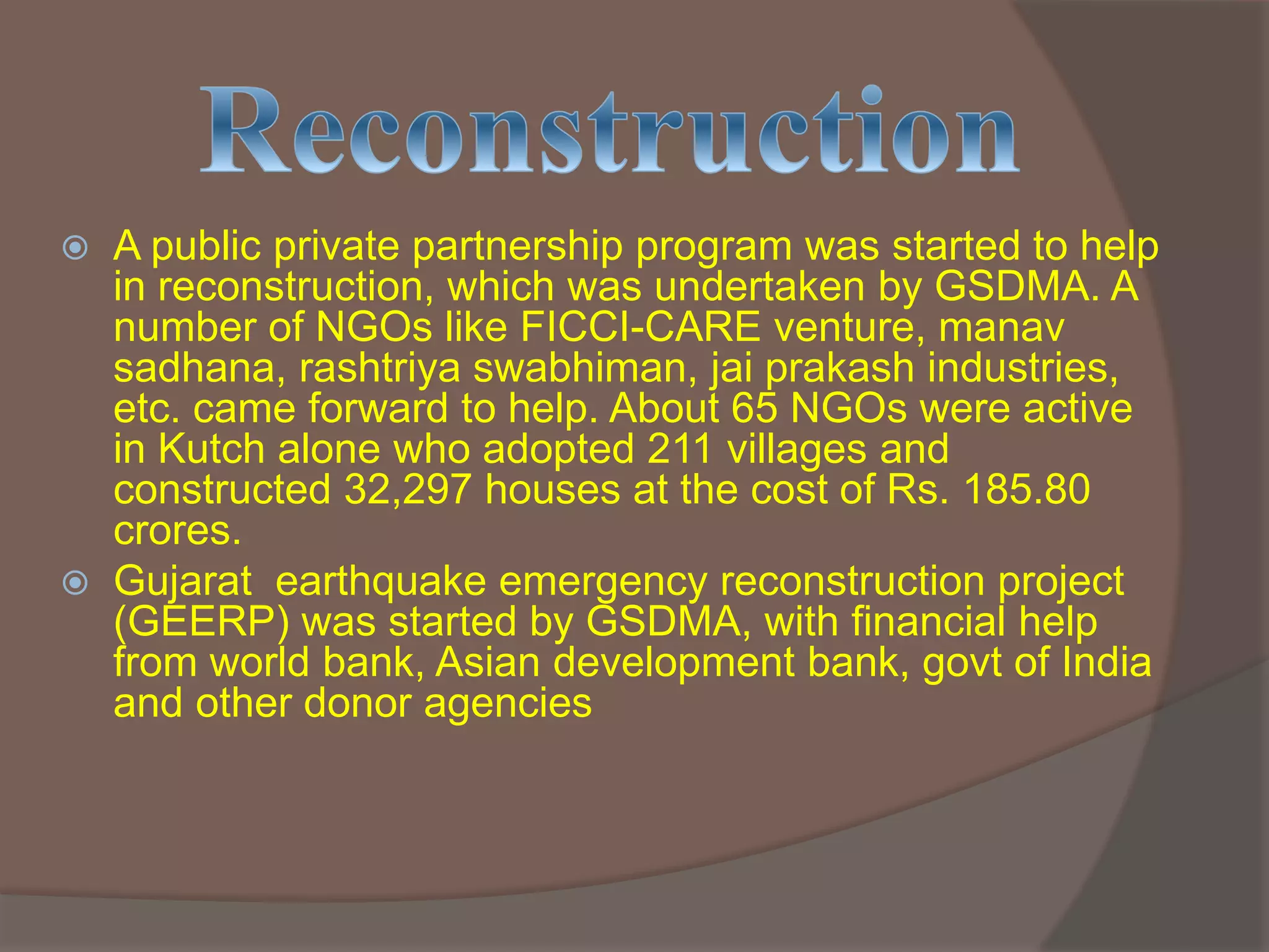 Case Study: Bhuj earth quake 26 th january 2001 | PPT