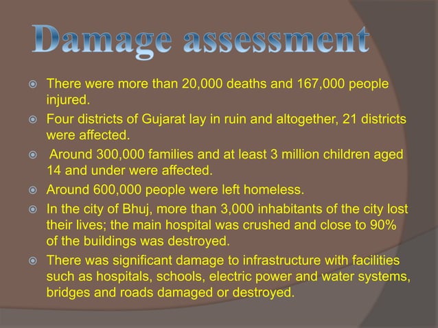 Case Study: Bhuj earth quake 26 th january 2001 | PPT