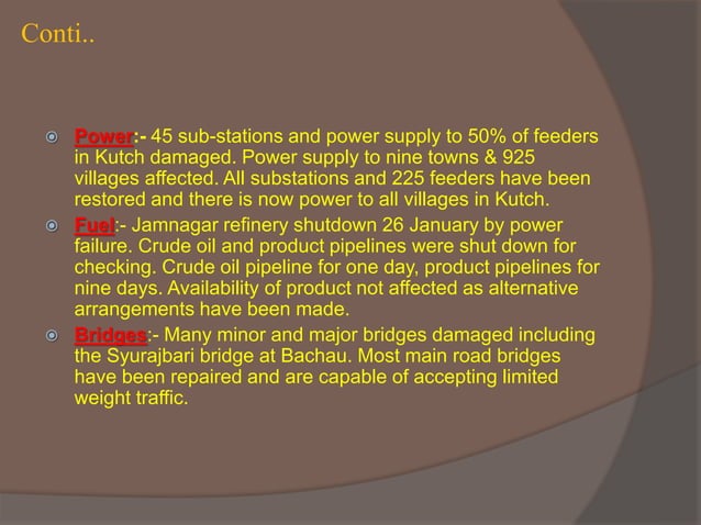 Case Study: Bhuj earth quake 26 th january 2001 | PPT