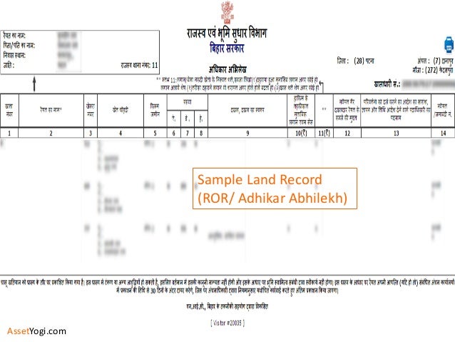 Bhulekh Bihar - Land Records Details