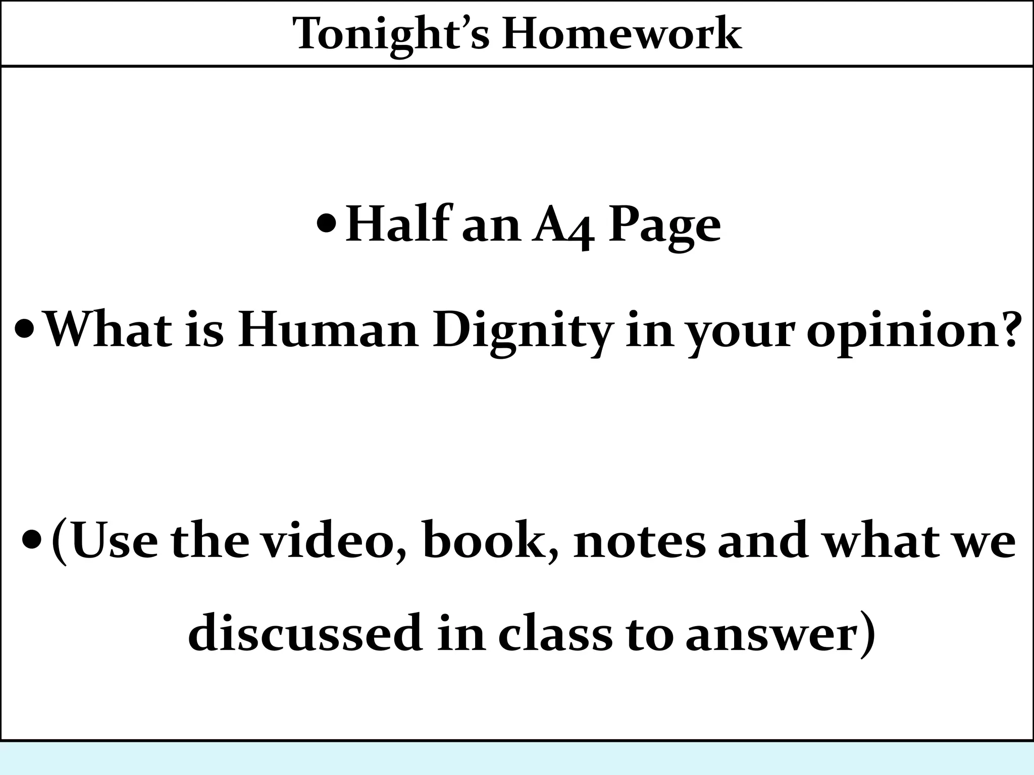 Human dignity 1 | PPTX