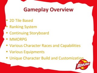 BHUMI - A Wap Based MMORPG | PPT