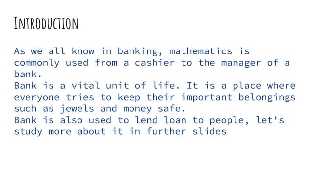 Maths Banking Easy ppt | PPTX | Stocks and Bonds | Personal Investing