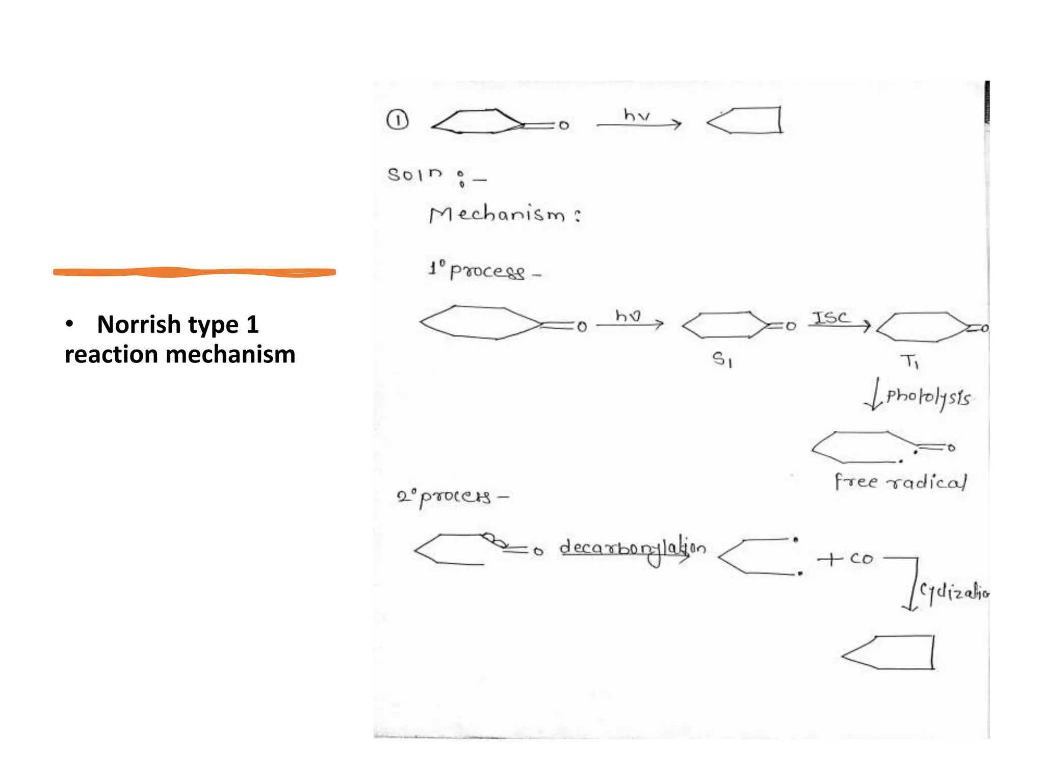 presentation on norrish type 1 and norrish type 2 | PPTX