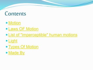 Science Presentation on Motion | PPTX
