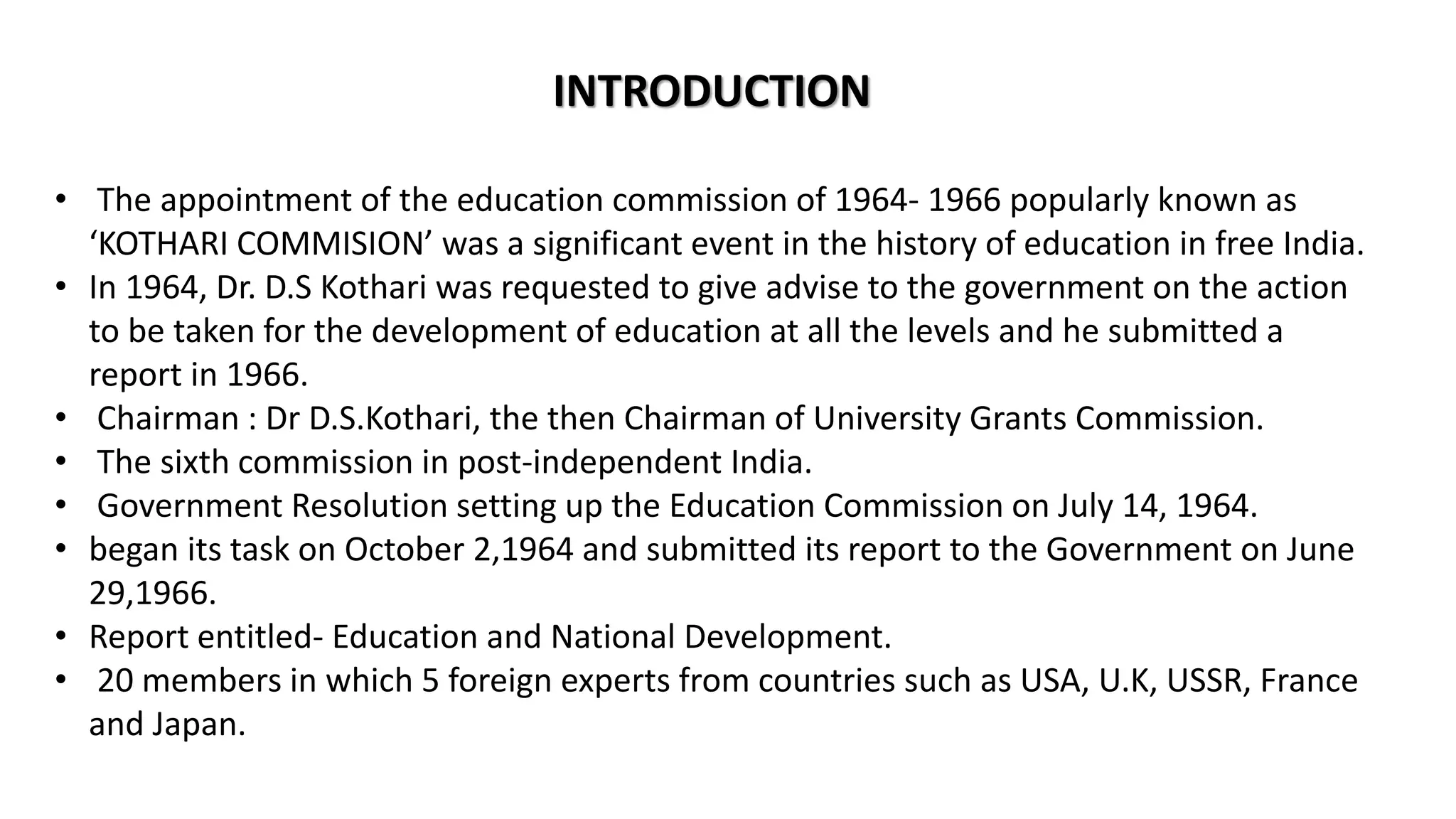 kothari commission by Bhumika Sharma | PPT