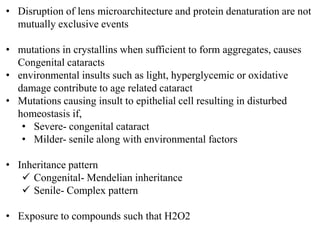 Bhupi clinical genetics cataract | PPTX