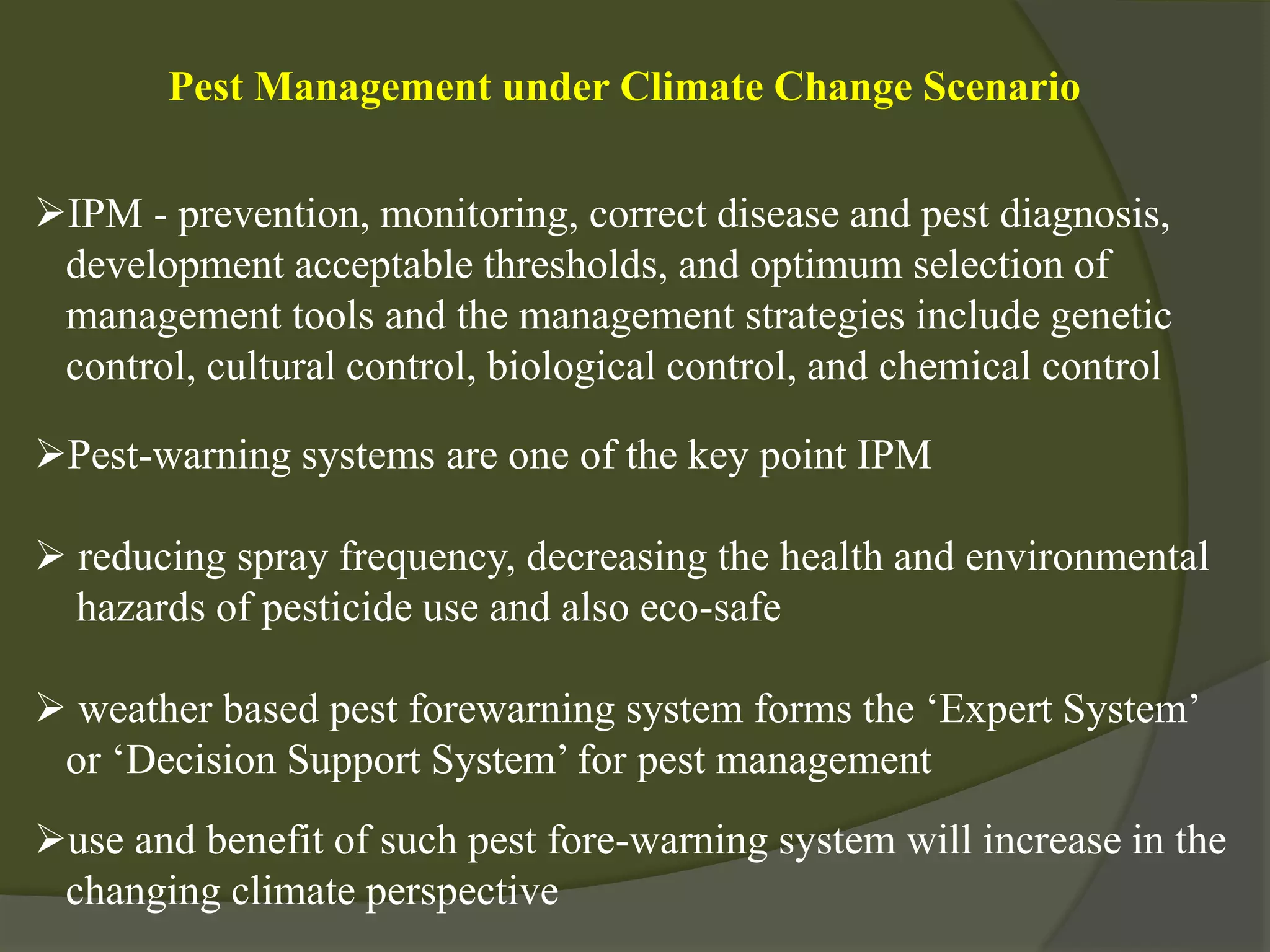 SUSTAINABLE STRATEGIES FOR SMART INSECT PEST MANAGEMENT BY EXTENSION ...