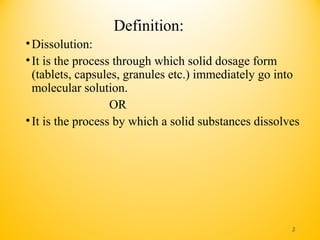 GUIDELINES FOR DISSOLUTION TESTING | PPT
