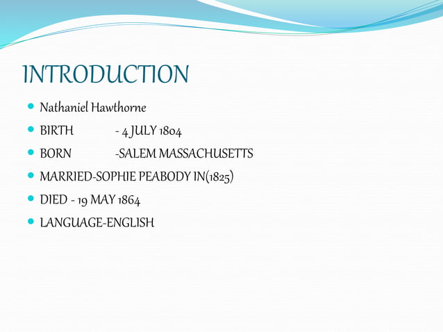 Nathaniel Hawthorne | PPT